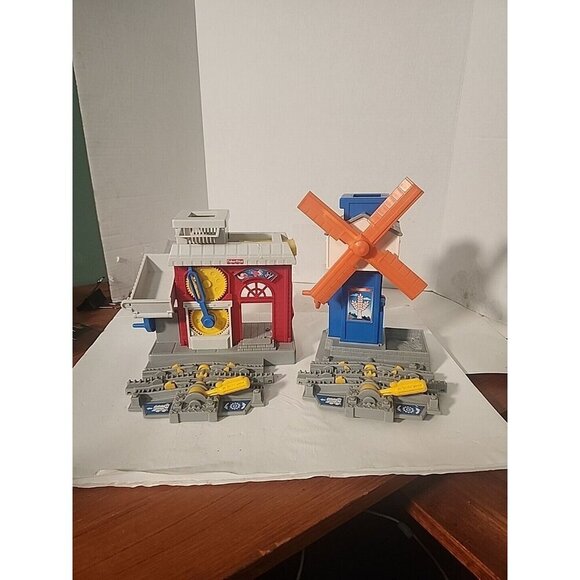 Fisher-Price | Toys | Fisher Price Geotrax Windmill Factory Bridge Tan ...